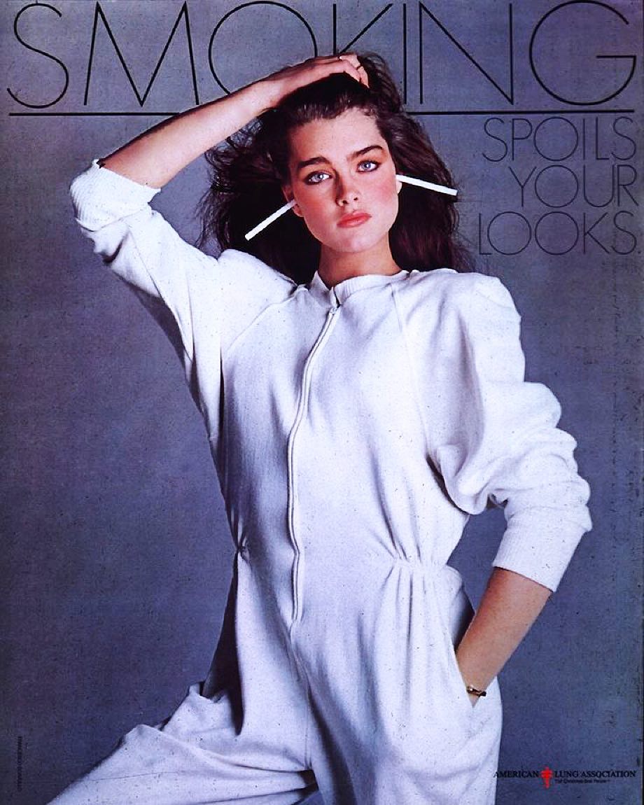 Brooke Shields. American Lung Association Ad, 1980 – NeonTalk