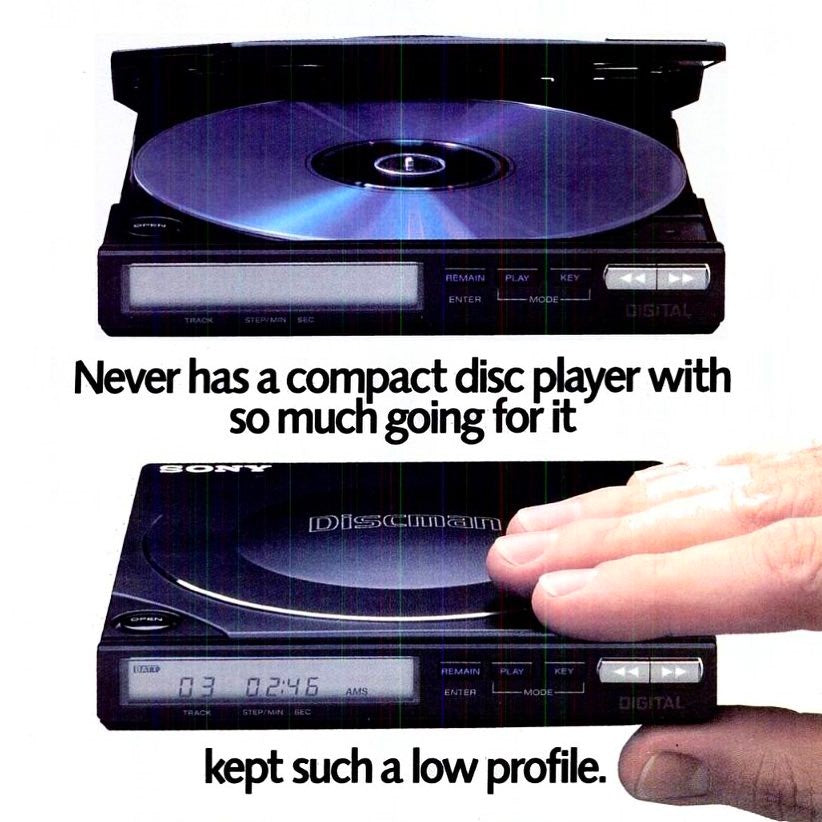 Sony Discman. Ad 1987 – NeonTalk