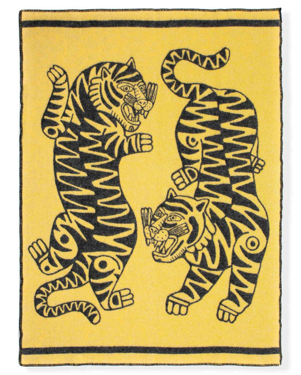 "Tiger Loop" Pure Wool Blanket by Asis Percales – NeonTalk