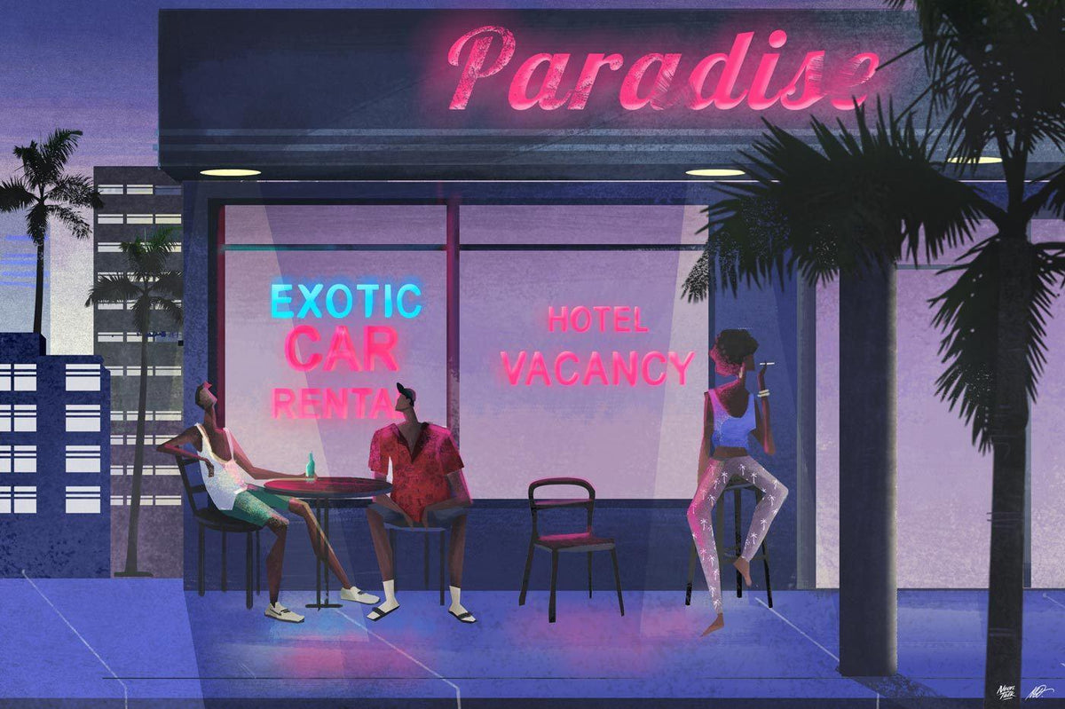 "Paradise Bar" Art Print by Marianna Tomaselli – NeonTalk