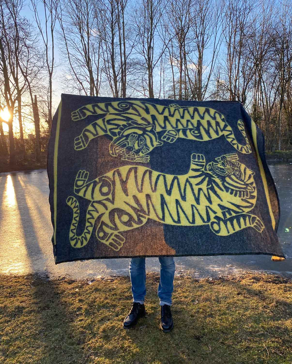 "Tiger Loop" Pure Wool Blanket by Asis Percales – NeonTalk